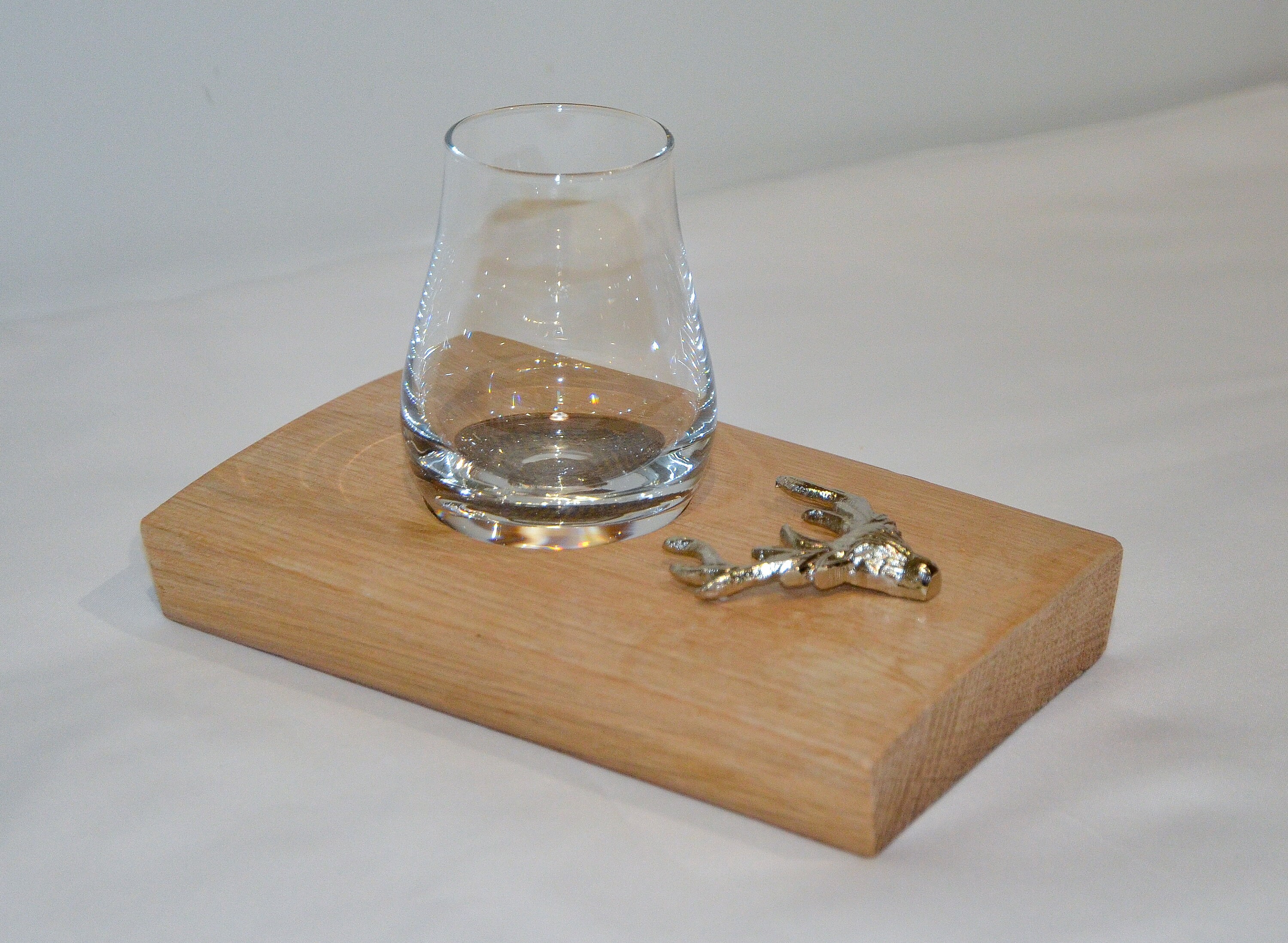 Whisky Barrel Coaster With Glass and Stag Embellishment - Etsy