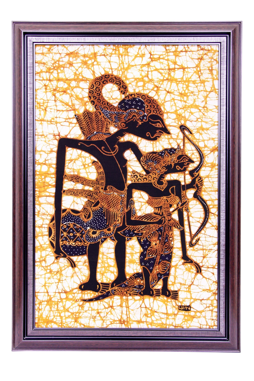 Batik Fabric Painting ,ram and Sita,ramayana Handmade Original Javanese ...