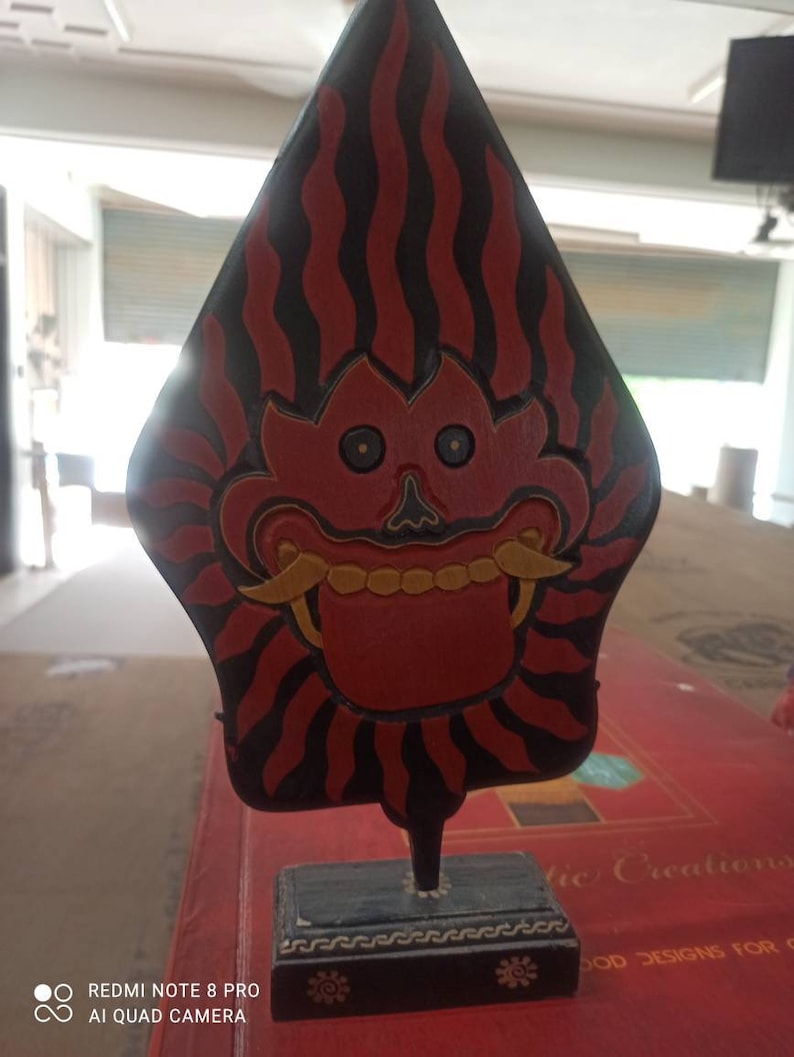 Mystic Art/wooden Handcrafted Wayang Kulit Gunungan Javanese Cosmic ...