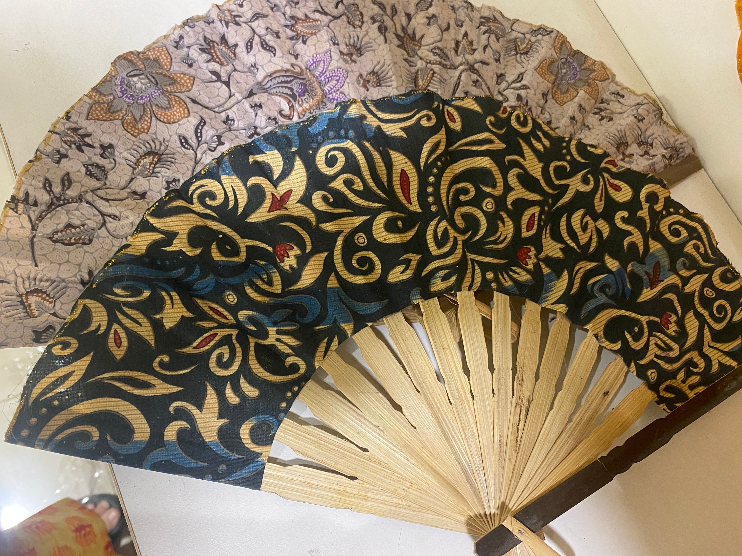 Wall Decor/ Wooden Asian Folding Fans /handcrafted Balinese /indonesian ...