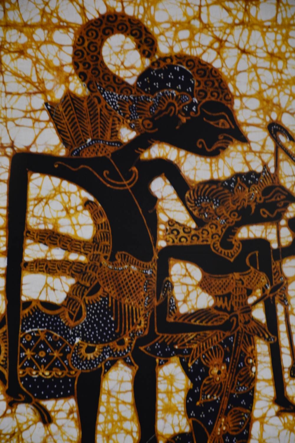 Batik Fabric Painting ,ram and Sita,ramayana Handmade Original Javanese ...