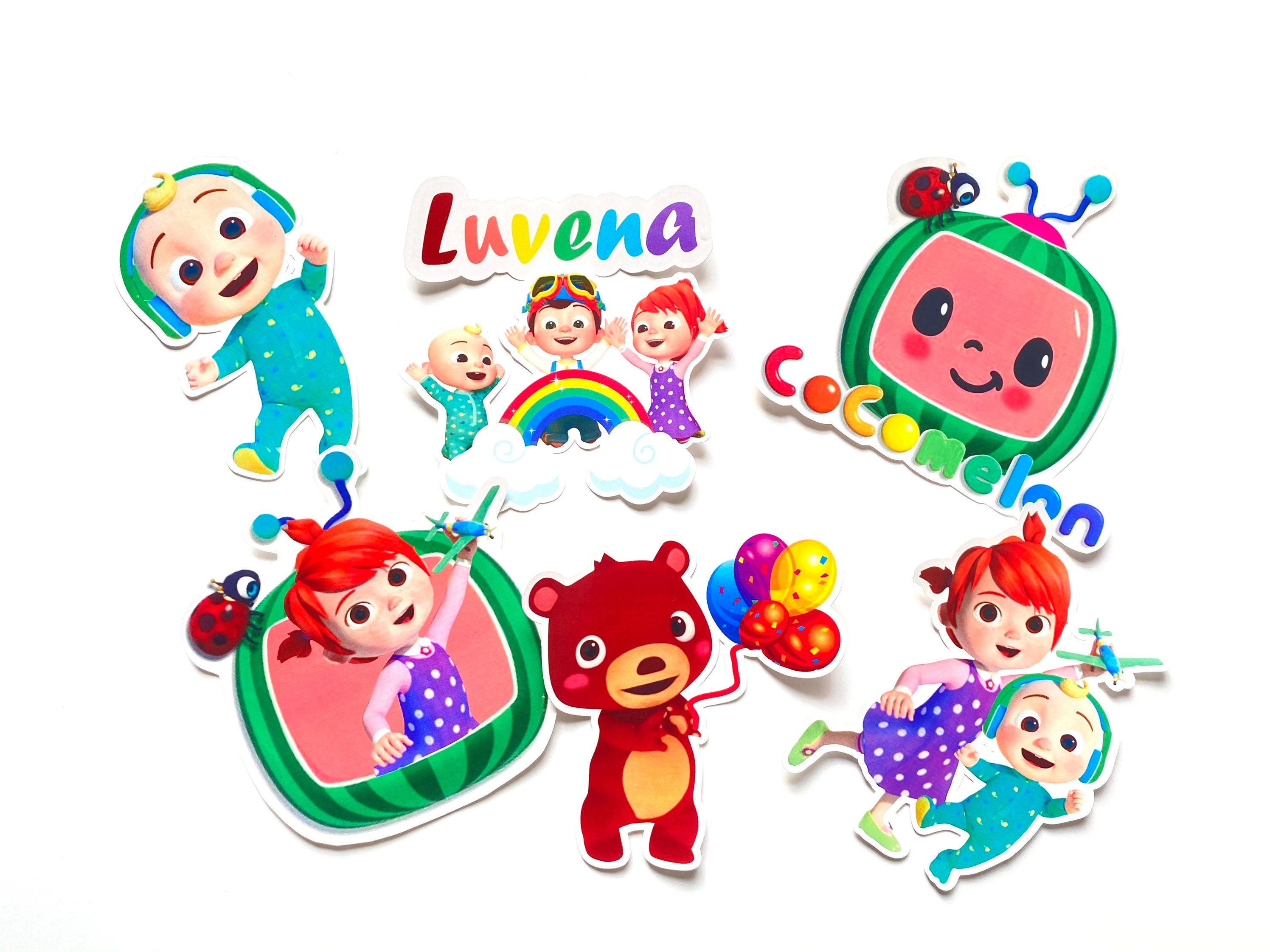 6 Personalized Cocomelon Stickers Cocomelon Balloons | Etsy