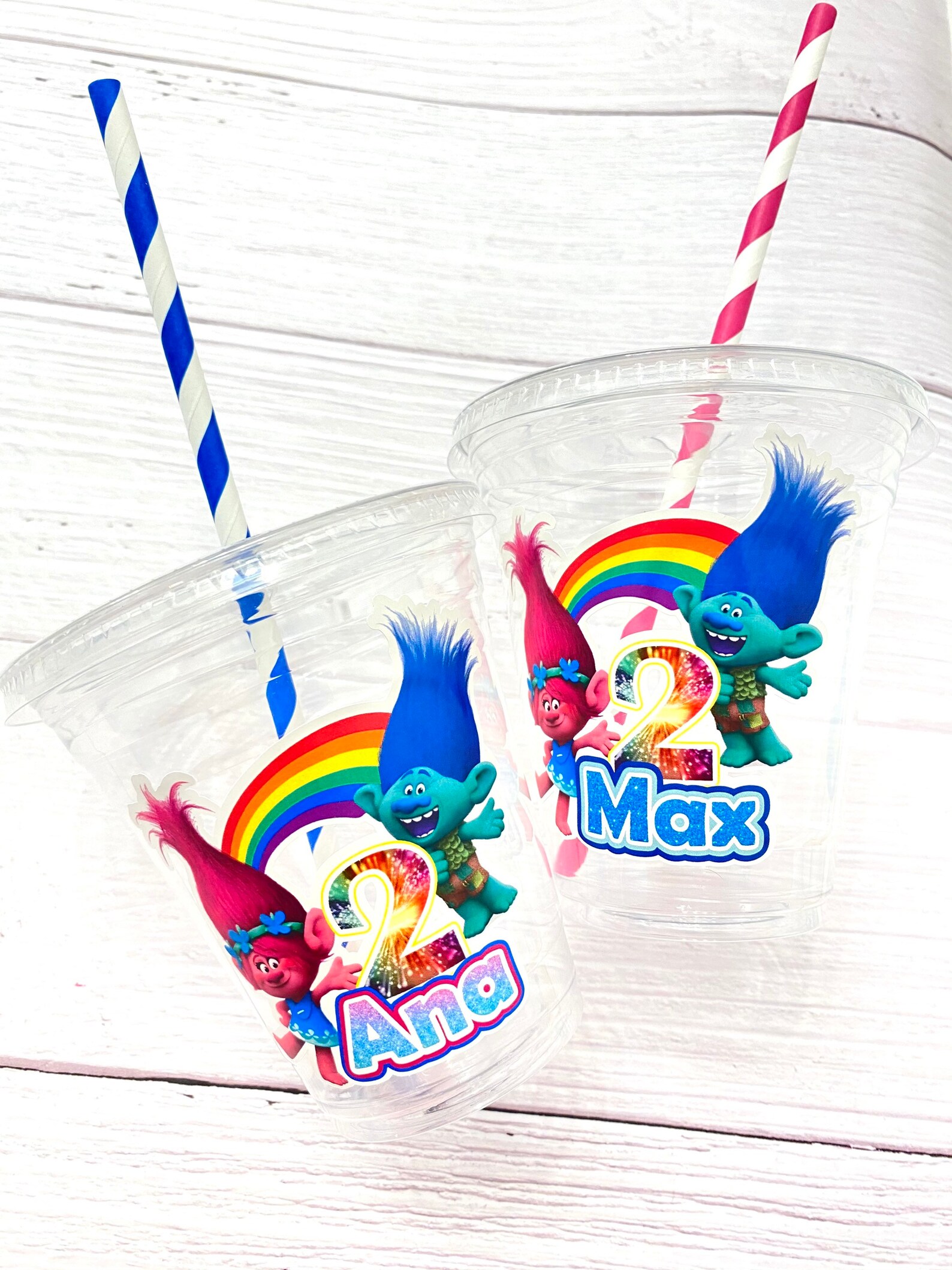 Trolls cake topper trolls cupstrolls suppliestrolls party | Etsy