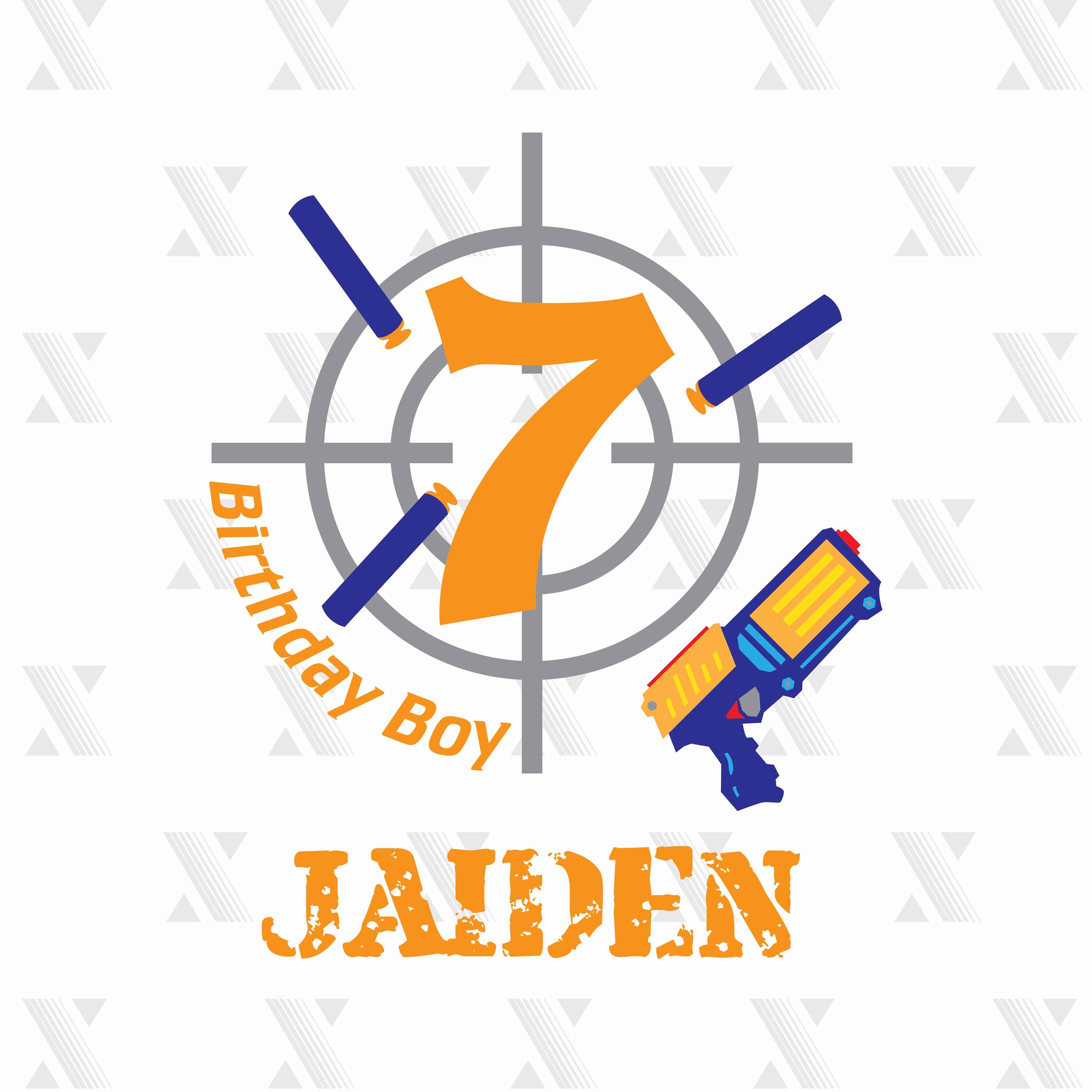 Birthday Nerf SVG DXF PNG included files for Cricut | Etsy