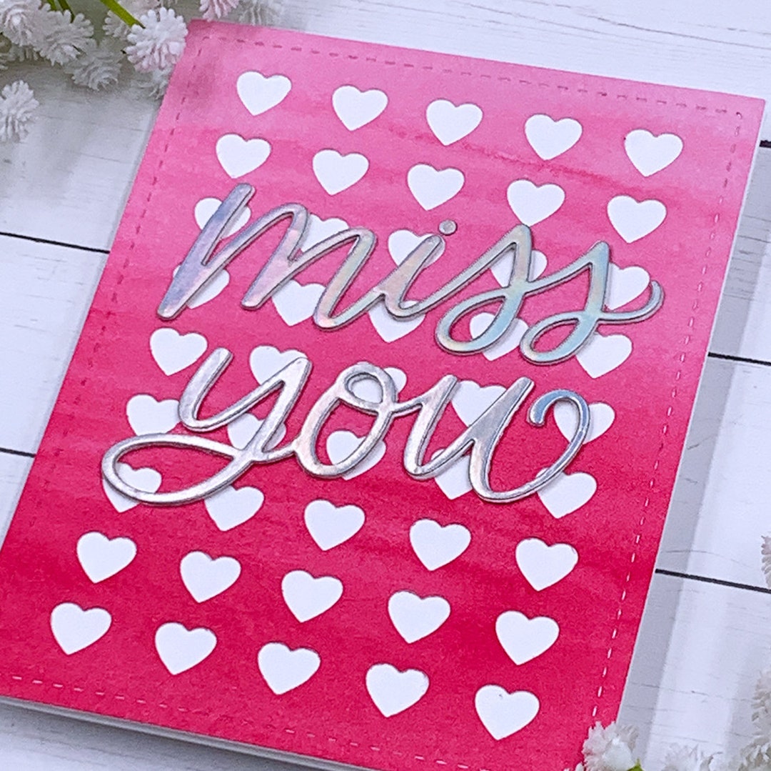 Handmade Miss You Note Card, 0026 - Etsy