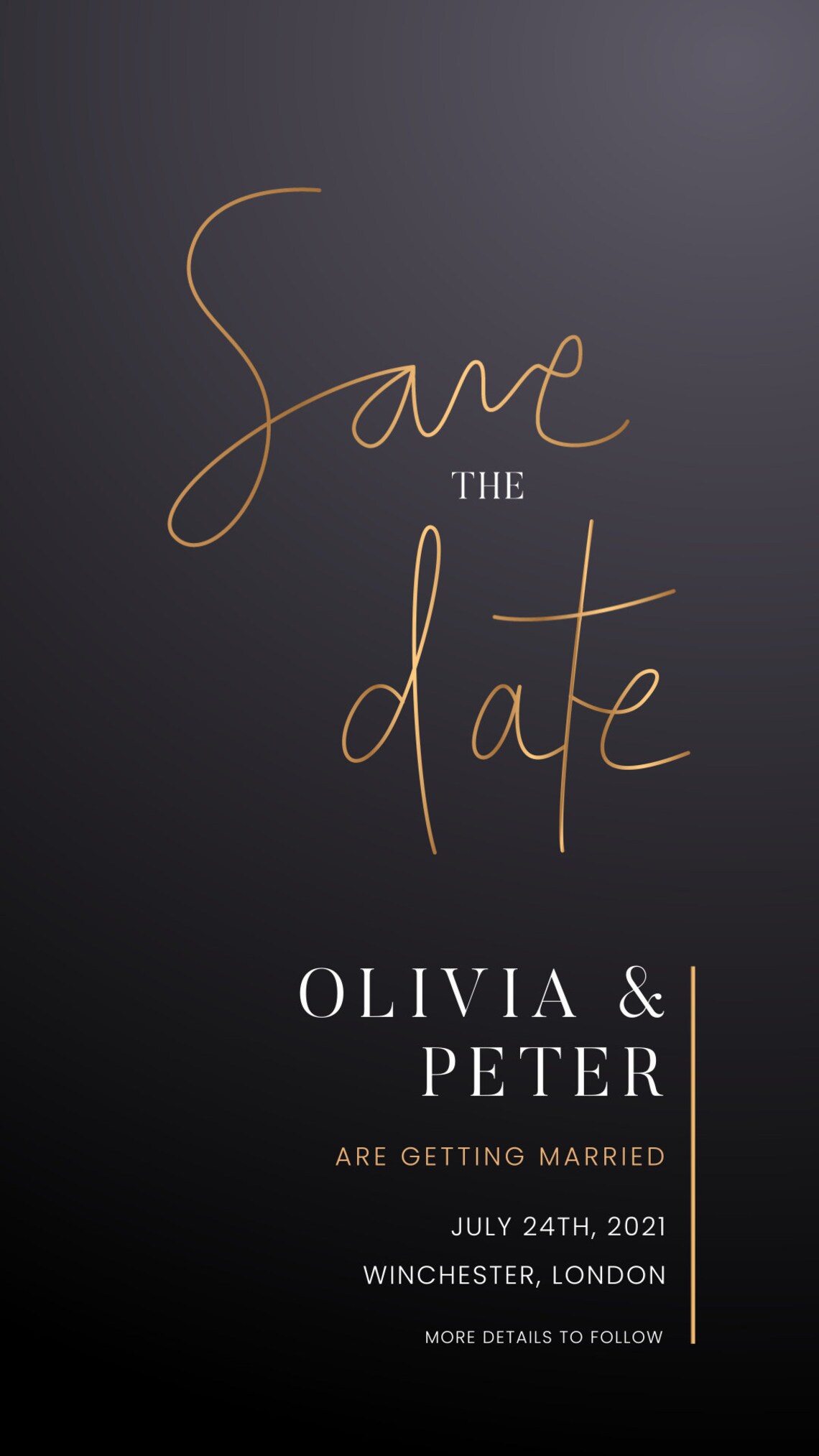 Save the Date Wedding E Invite Electronic Invitation - Etsy Canada