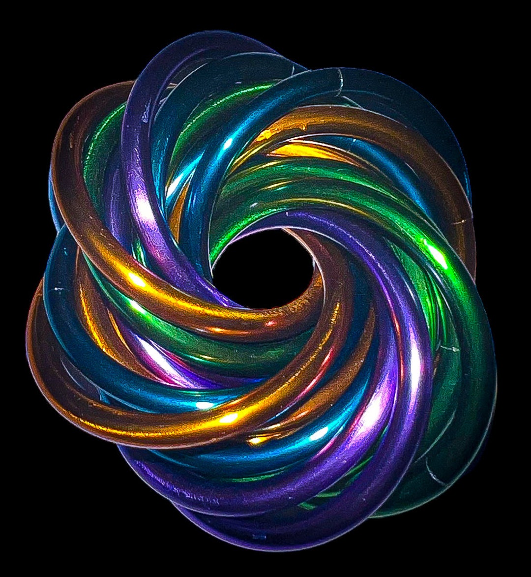 Mobius Fidget Toy Purple, Orange, Green & Turquoise - Etsy