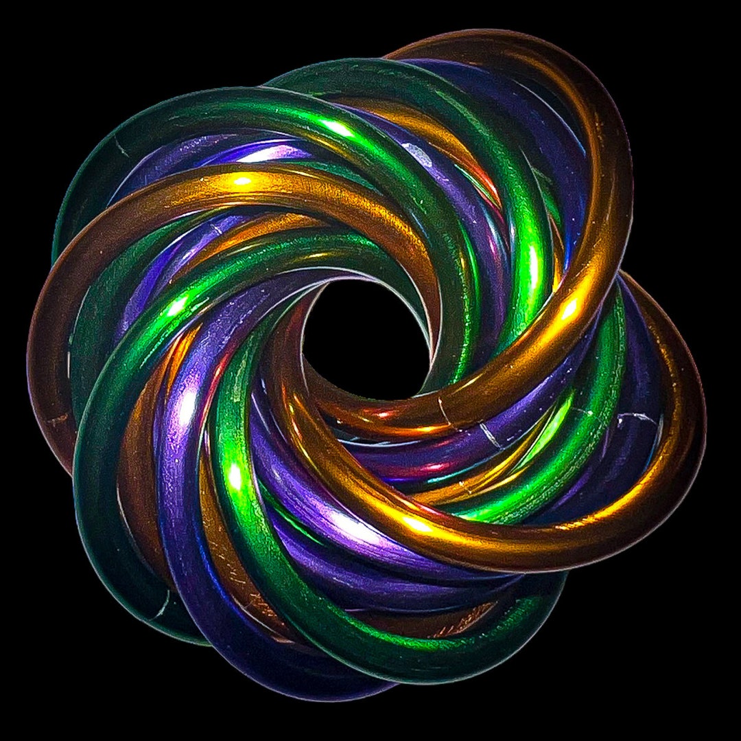 Mobius Fidget Toy Purple, Green & Orange - Etsy