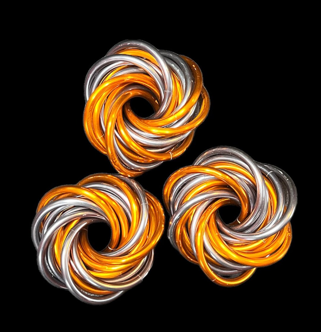 Mobius Fidget Toy Silver & Orange - Etsy
