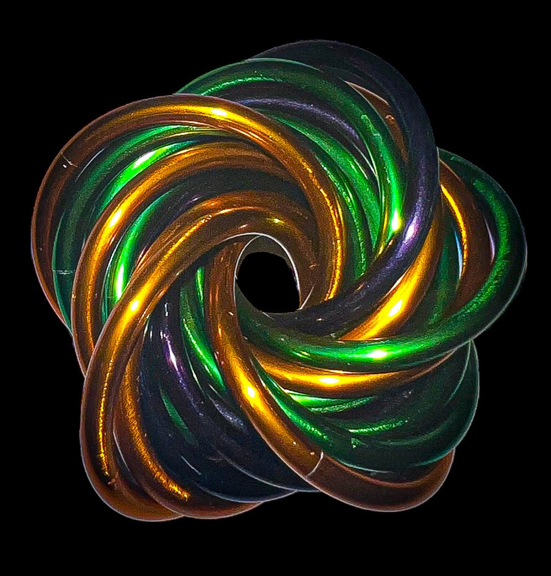Mobius Fidget Toy Green, Orange & Midnight - Etsy