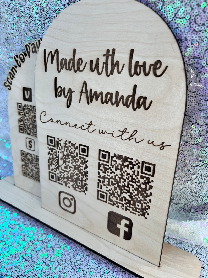 QR Code Business Sign | Personalized Sign | Scan to Pay Sign - Etsy