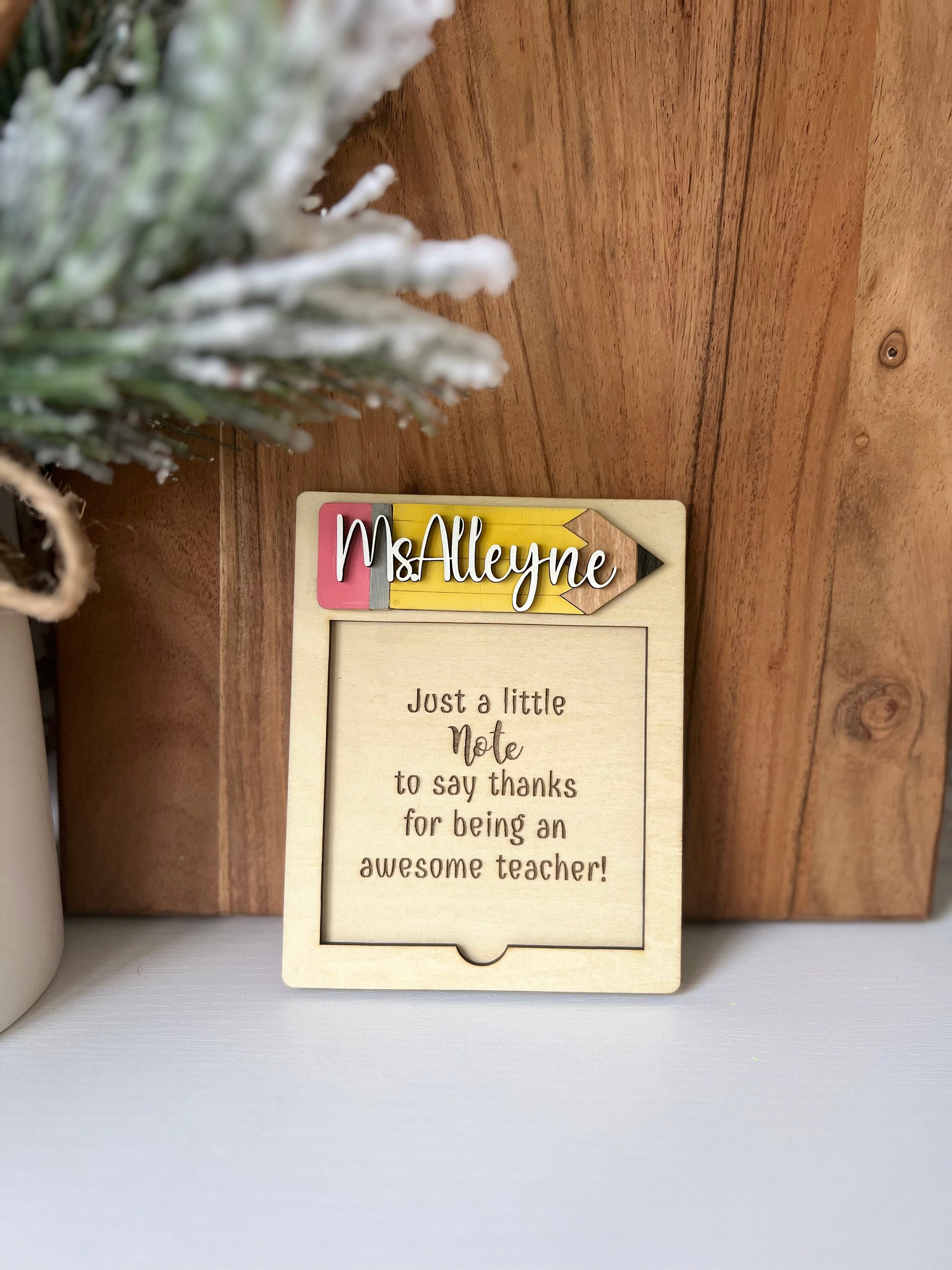 Teacher Post It Note Holder Teacher Appreciation Gift - Etsy