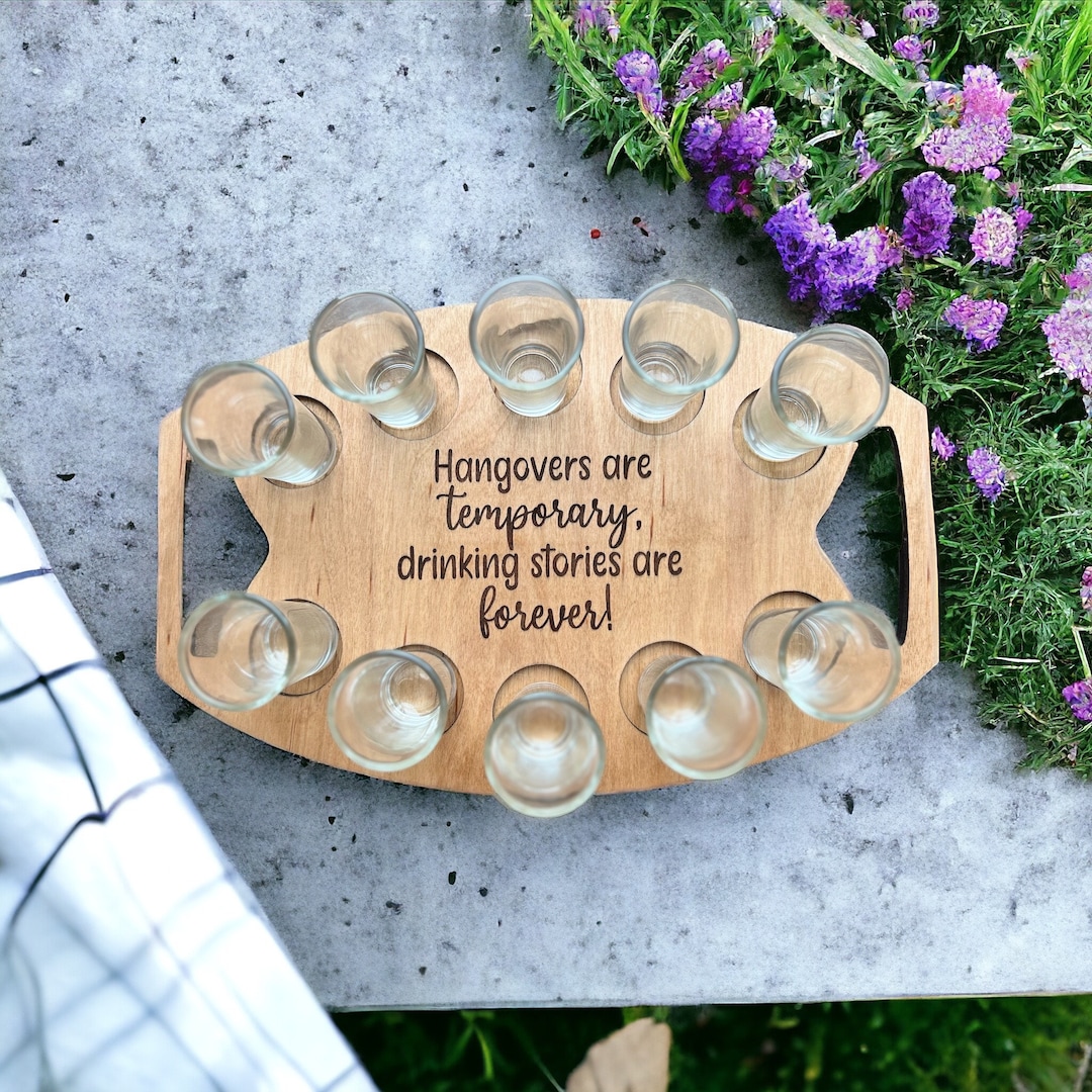 Personalized Shot Glass Tray - Etsy