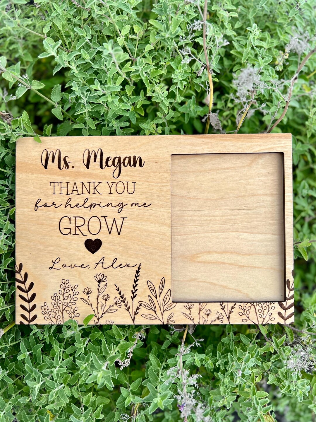 Personalized Teacher Frame | Picture Frame | Teacher Appreciation - Etsy