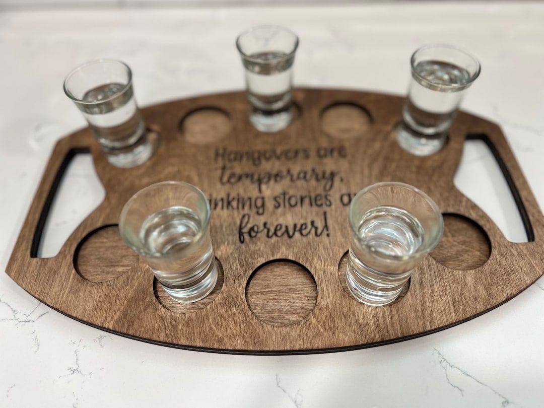 Personalized Shot Glass Tray - Etsy