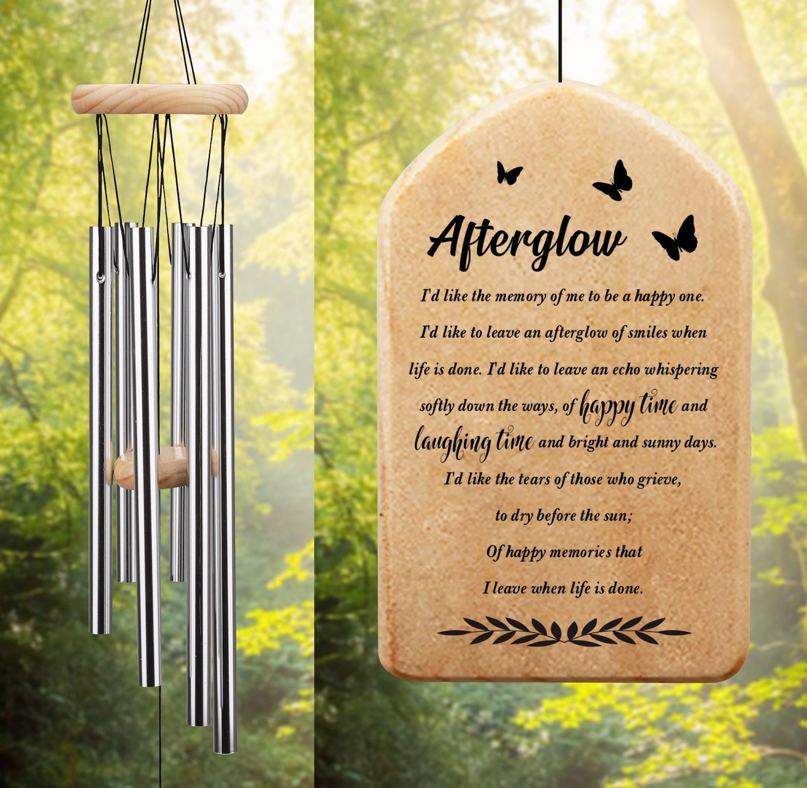 Memorial Wind Chime for Loss of Loved One Sympathy Wind Chime ...