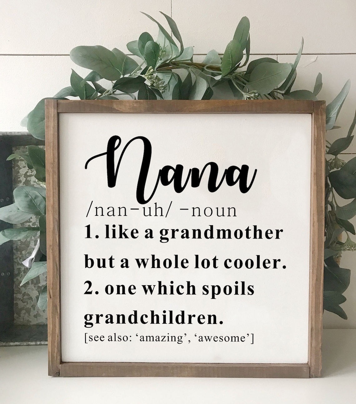 Nana Definition, Nana Svg, Grandma Svg File, Nana Wood Sign, Grandma ...