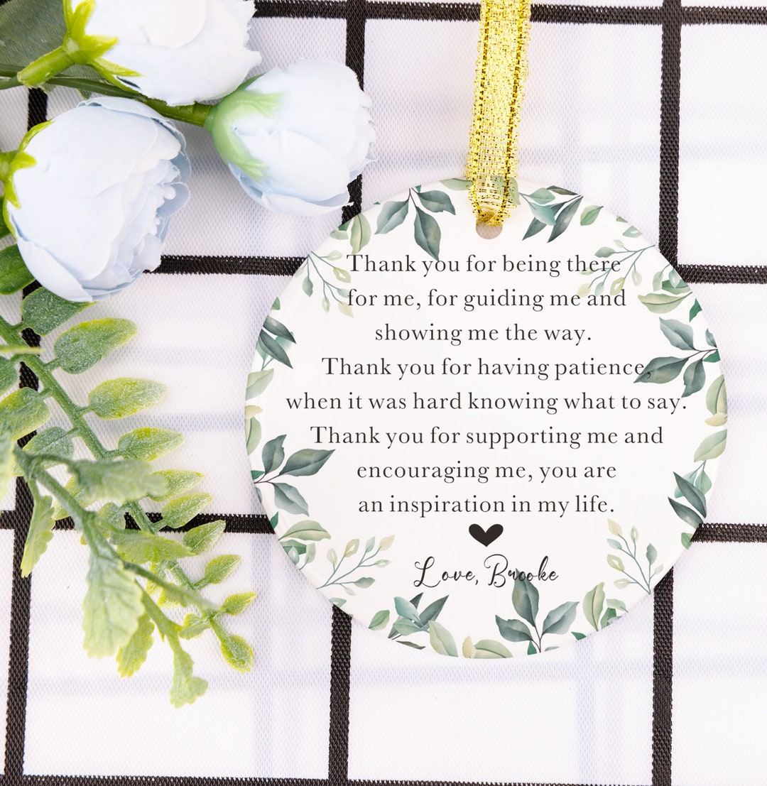 Thank You Christmas Ceramic Ornament Gift for Appreciation Gift for Mom ...