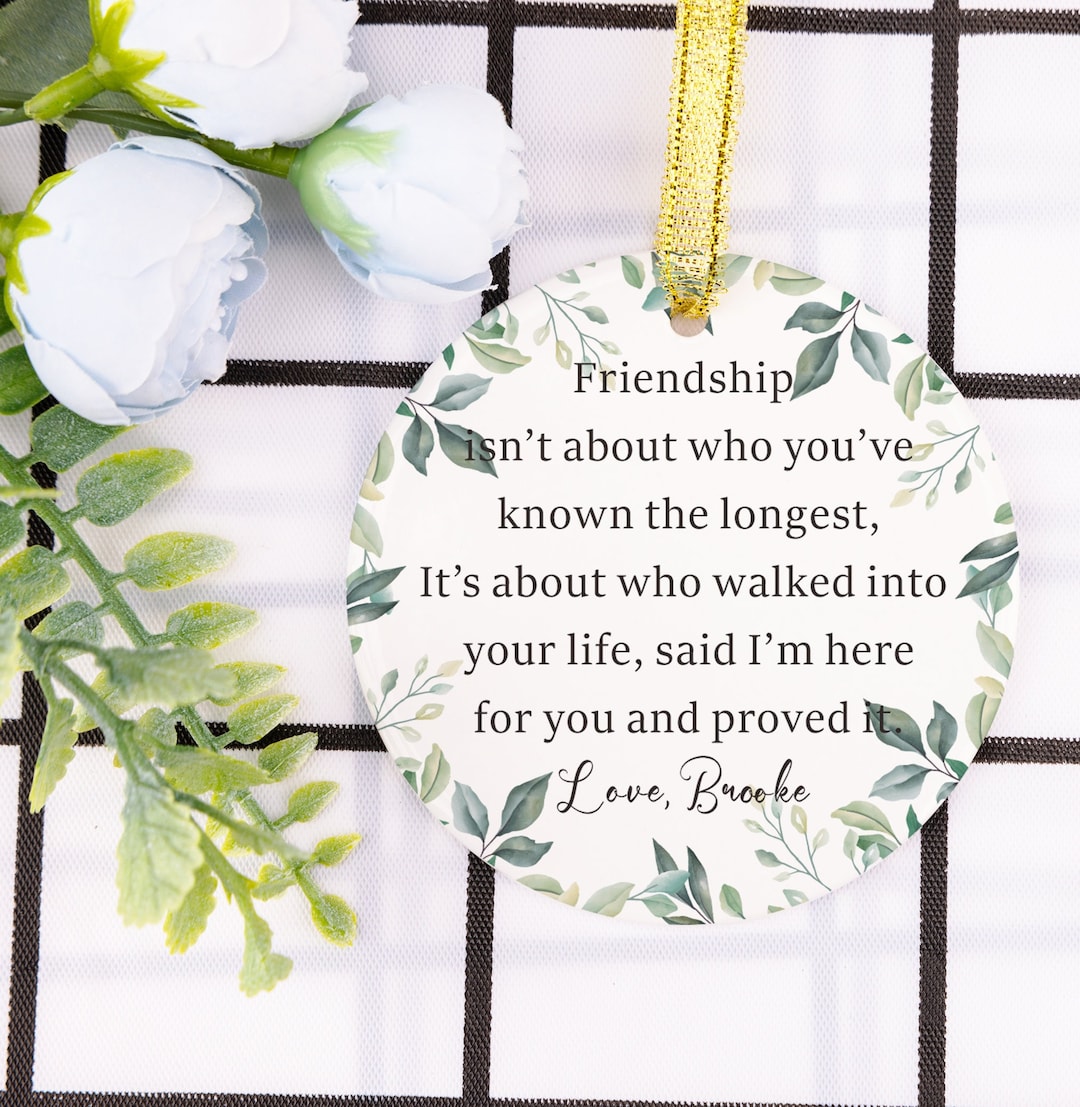 Friendship Christmas Ceramic Ornament Friends Gift Ideas Friends ...