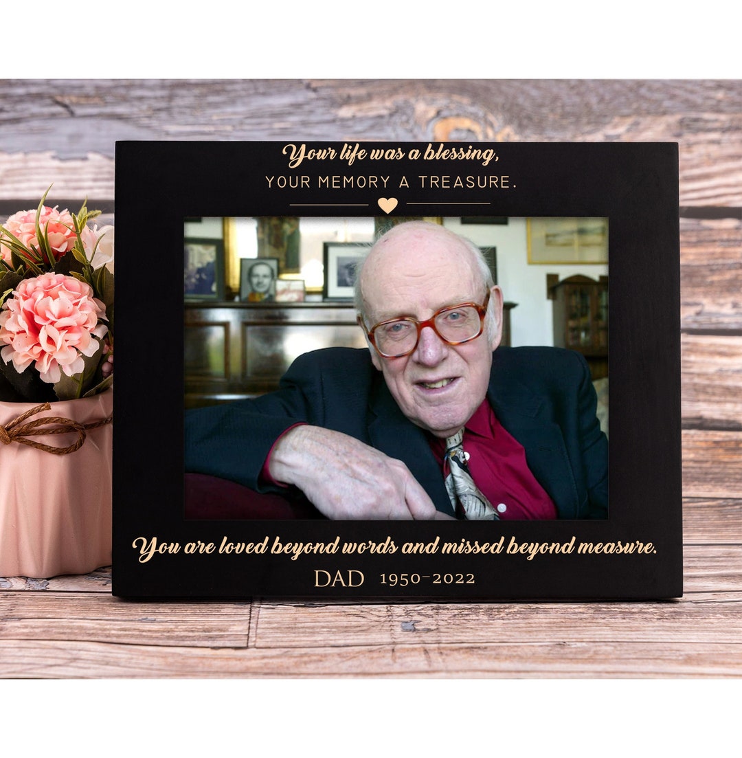 Dad Memorial Frame, Father Bereavement Gift, Remembrance Gift, Dad ...