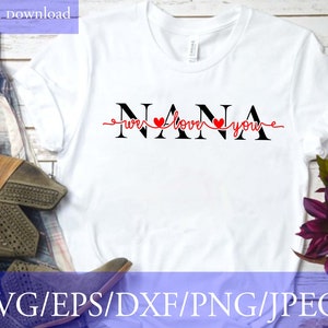 Nana Svg, Nana Monogram Svg, Nana Split Monogram Svg, Mothers Day Gift ...