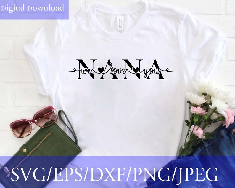 Nana Svg Nana Monogram Svg Nana Split Monogram Svg Mothers | Etsy