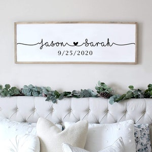 Custom Couple Names and Date Printable Art, Love Heart Name Print ...