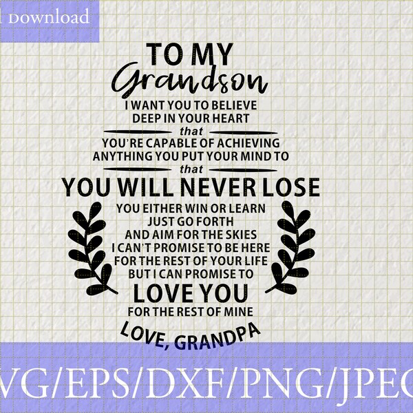 Grandson Svg - Etsy UK