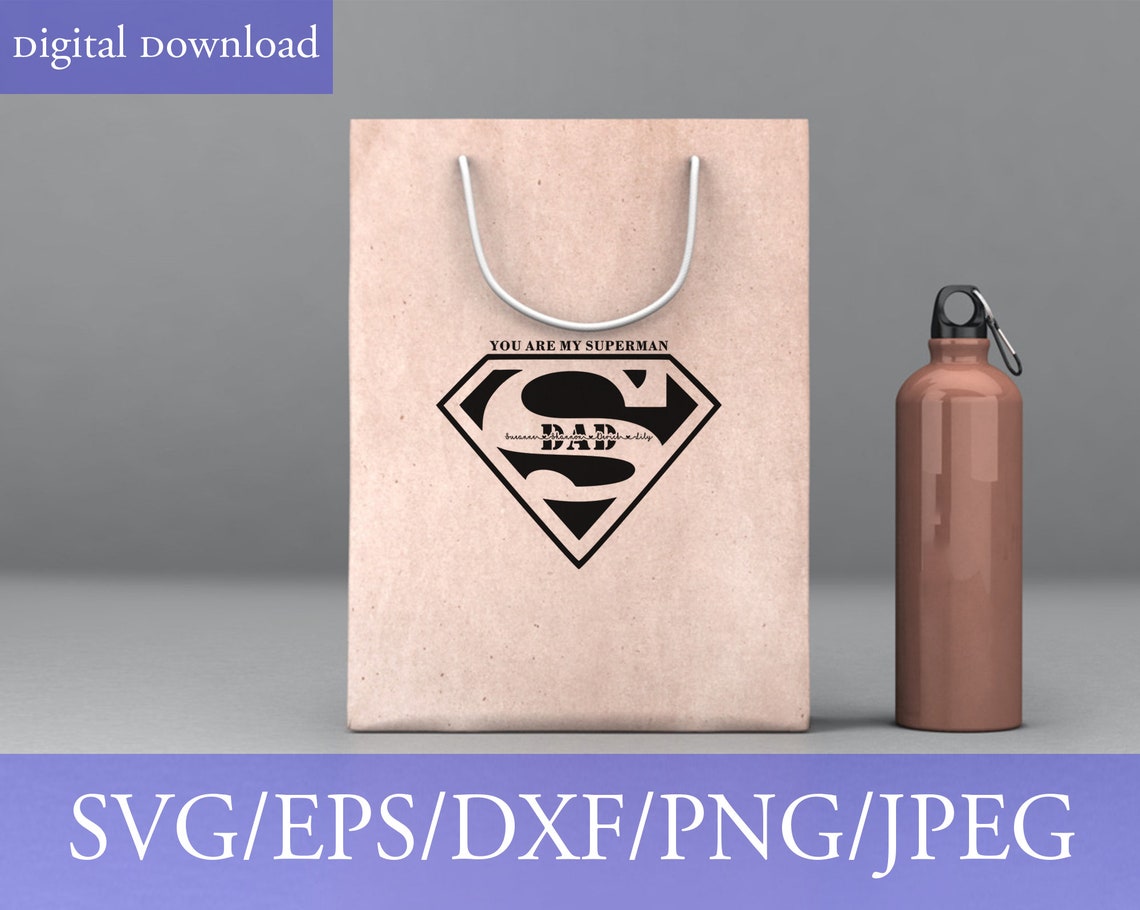 Dad With Kids Name Custom Svg Custom Dad Svg Superdad Svg - Etsy