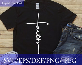 Vertical Faith Svg - Etsy