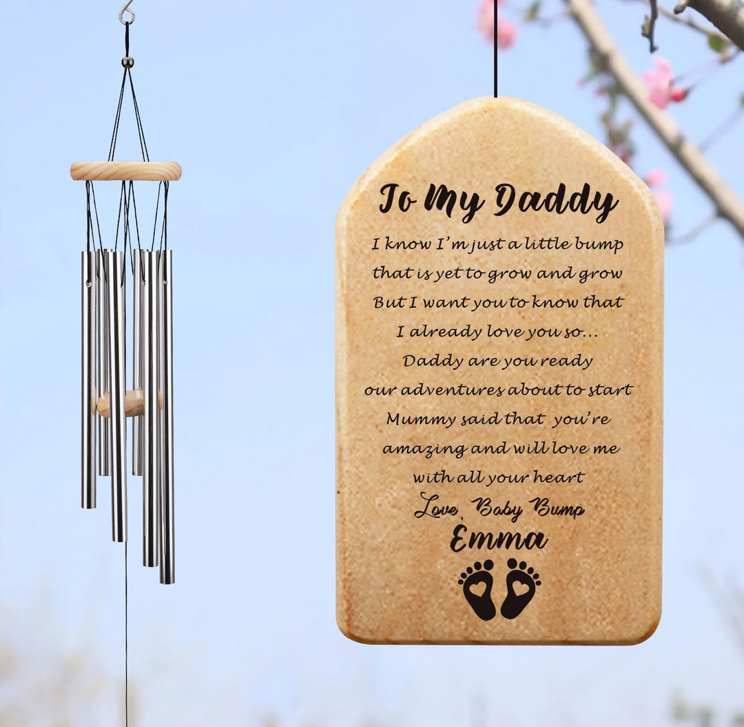 Daddy Wind Chime, First Fathers Day Gift for Dad, Gift for Husband New ...