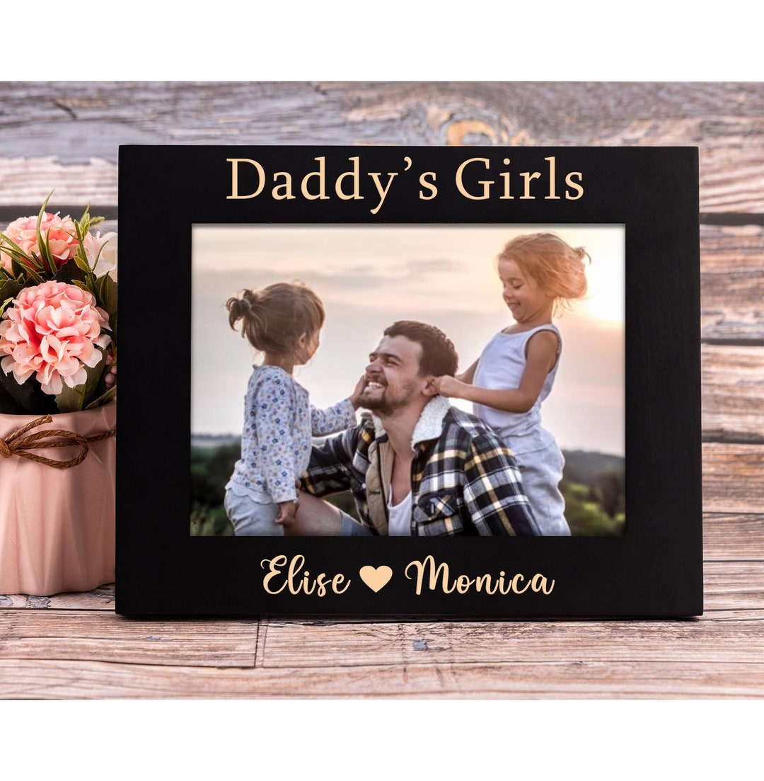 Daddy's Girls Picture Frame, Father's Day Gift for Dad From Daughters ...