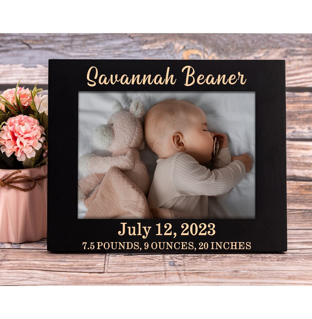 New Baby Gift, Personalized Baby Frame, Newborn Baby Shower Gifts for ...