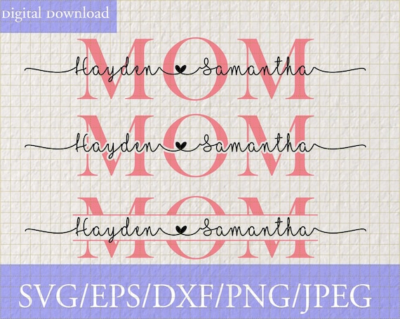 Custom Mom Svg Personalized Mom Svg With Kid's Names | Etsy