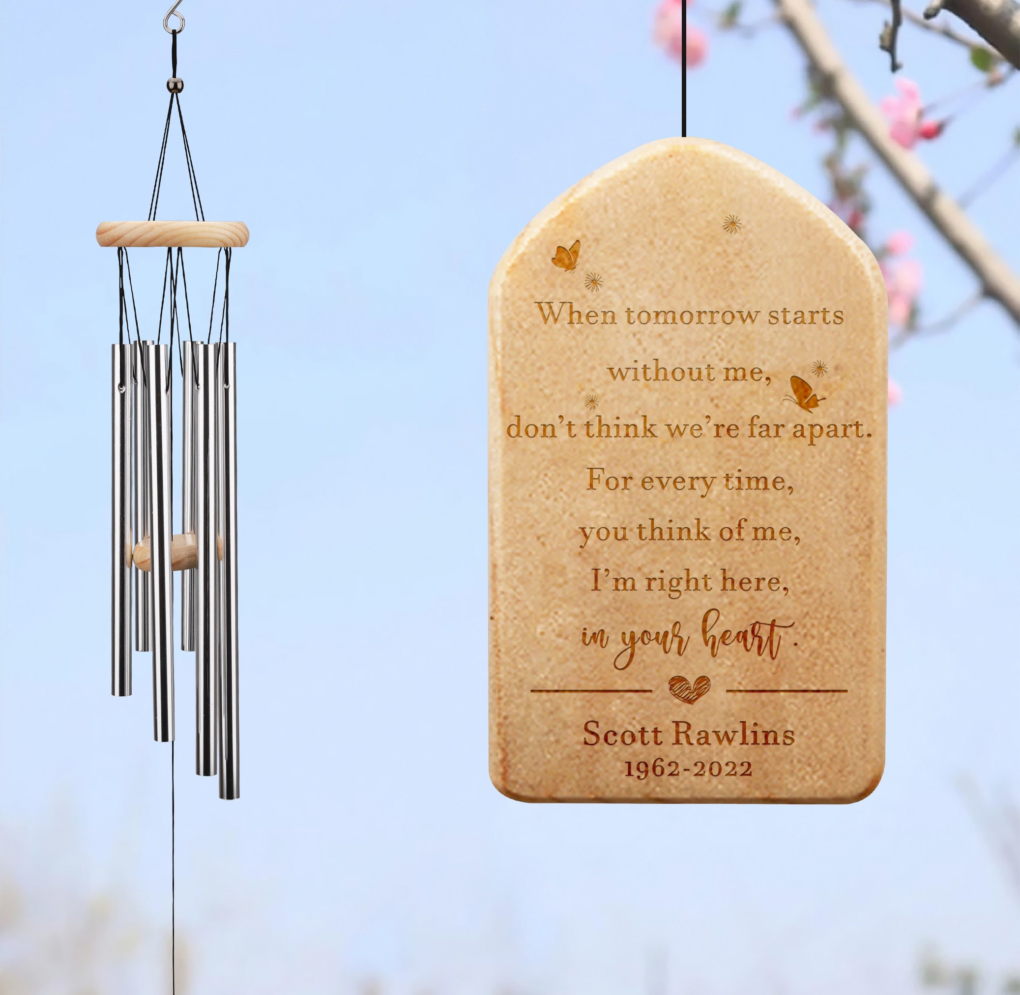 Personalized Memorial Wind Chimes Sympathy Wind Chime for - Etsy