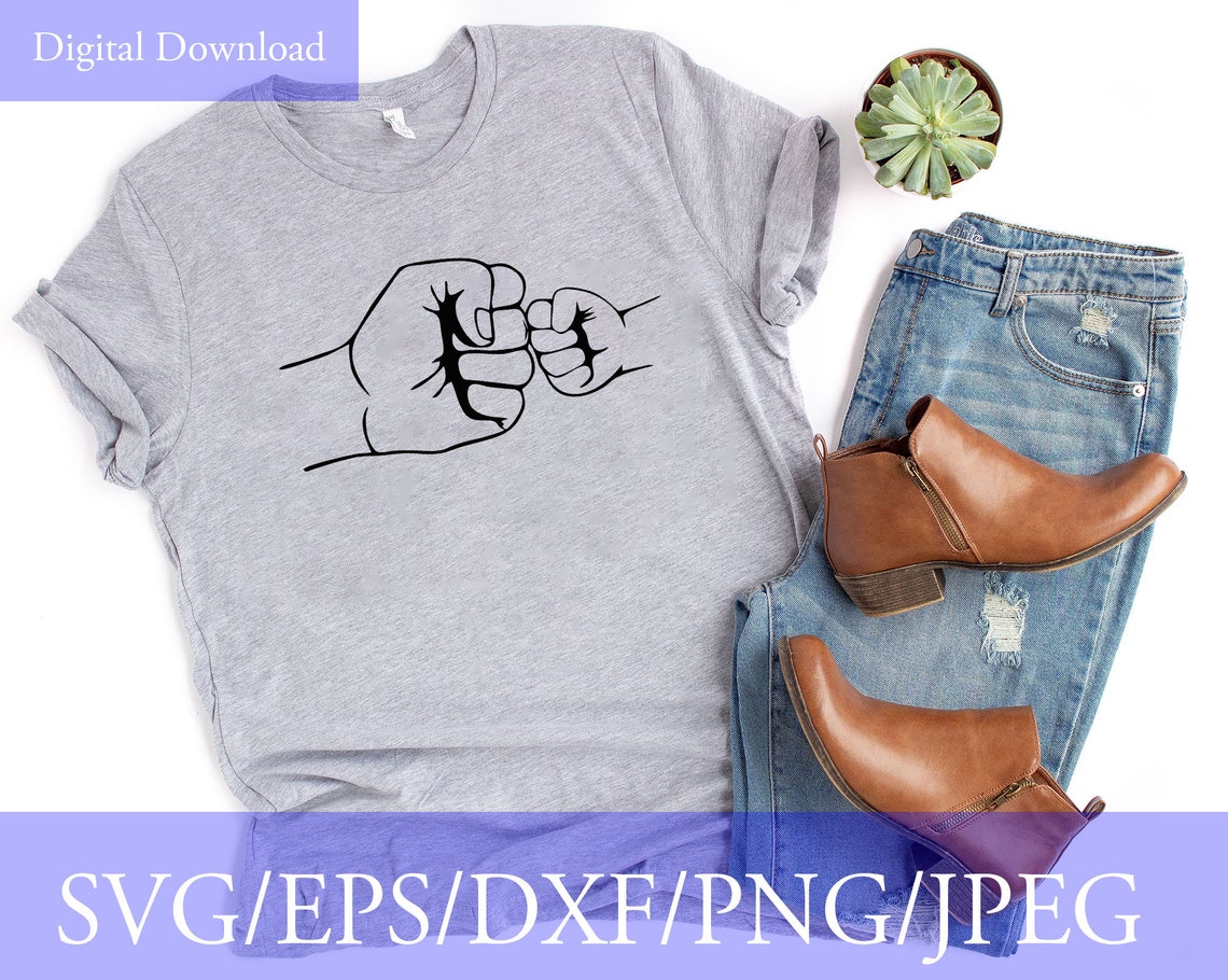 Fist Bump Svg Father and Son SVG Mother and Daughter Svg - Etsy