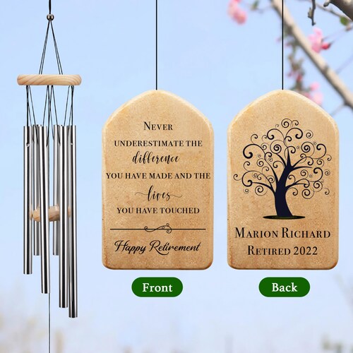 Retirement Wind Chime Retirement Gift for Women Men - Etsy