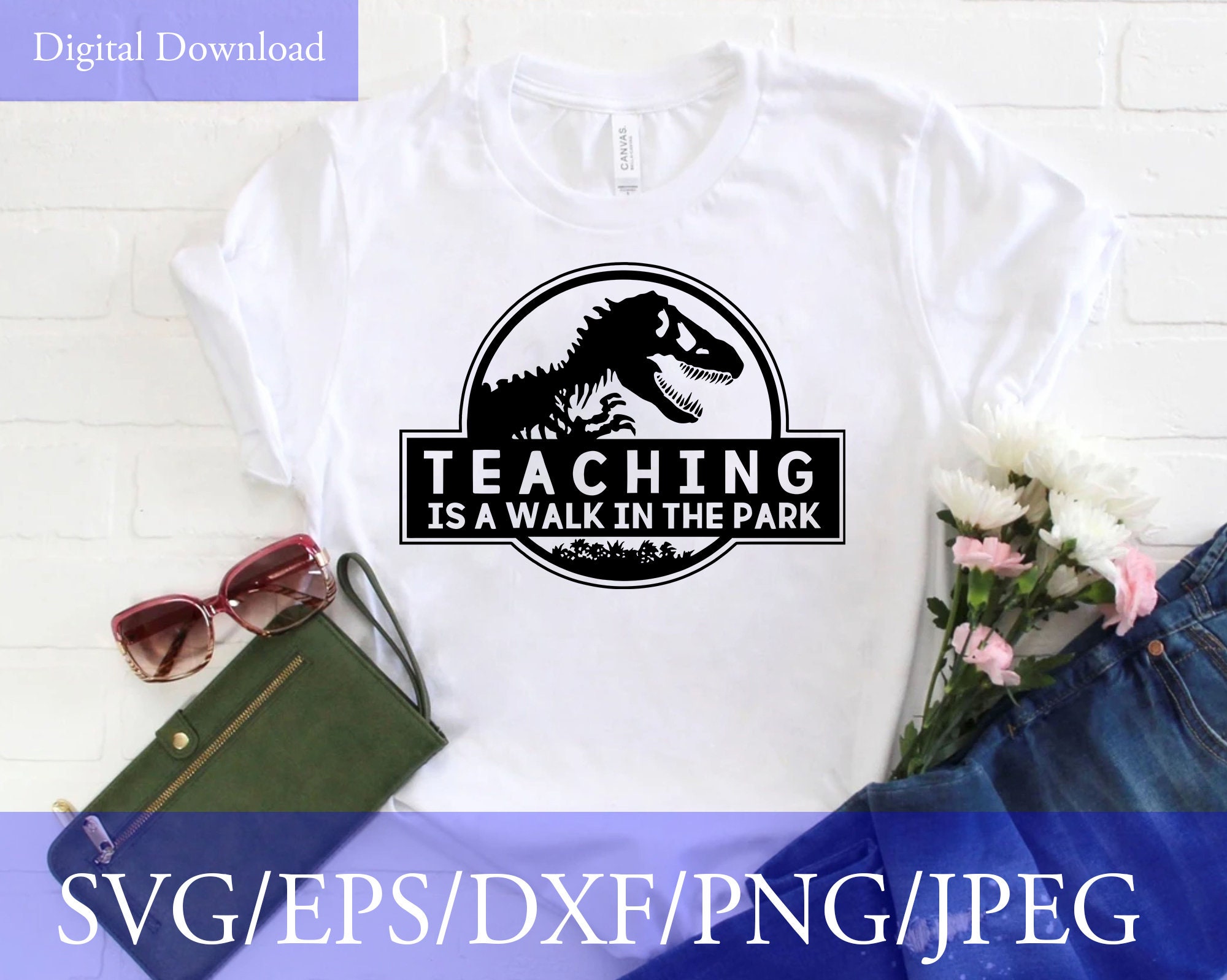 TEACHING is A Walk in the Park SVG Welded Teeth Dinosaur - Etsy