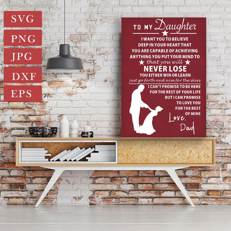 To My Daughter Love Dad Svg Daughter Svg to My Daughter I - Etsy