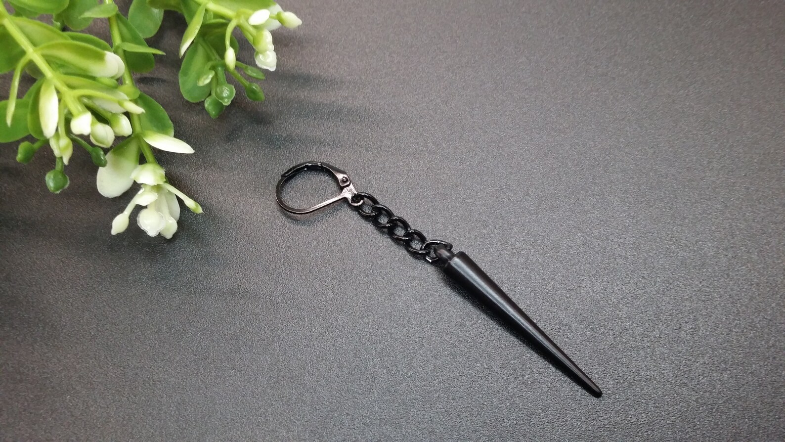 Black Acrylic Spike Dangle Black Spike Earring Long Spike - Etsy