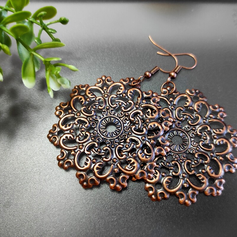 Copper Earrings - Etsy