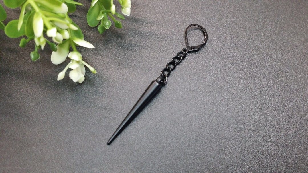 Black Acrylic Spike Dangle Black Spike Earring Long Spike - Etsy