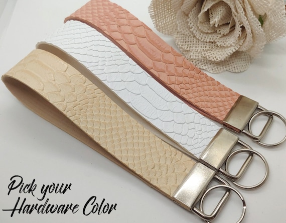 K06 6 in Snake Skin Faux Leather Key Fob / Faux Leather Key - Etsy