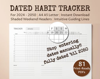 Habit Tracker - Etsy