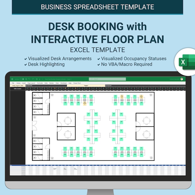 Excel Floor Plan Template - Etsy