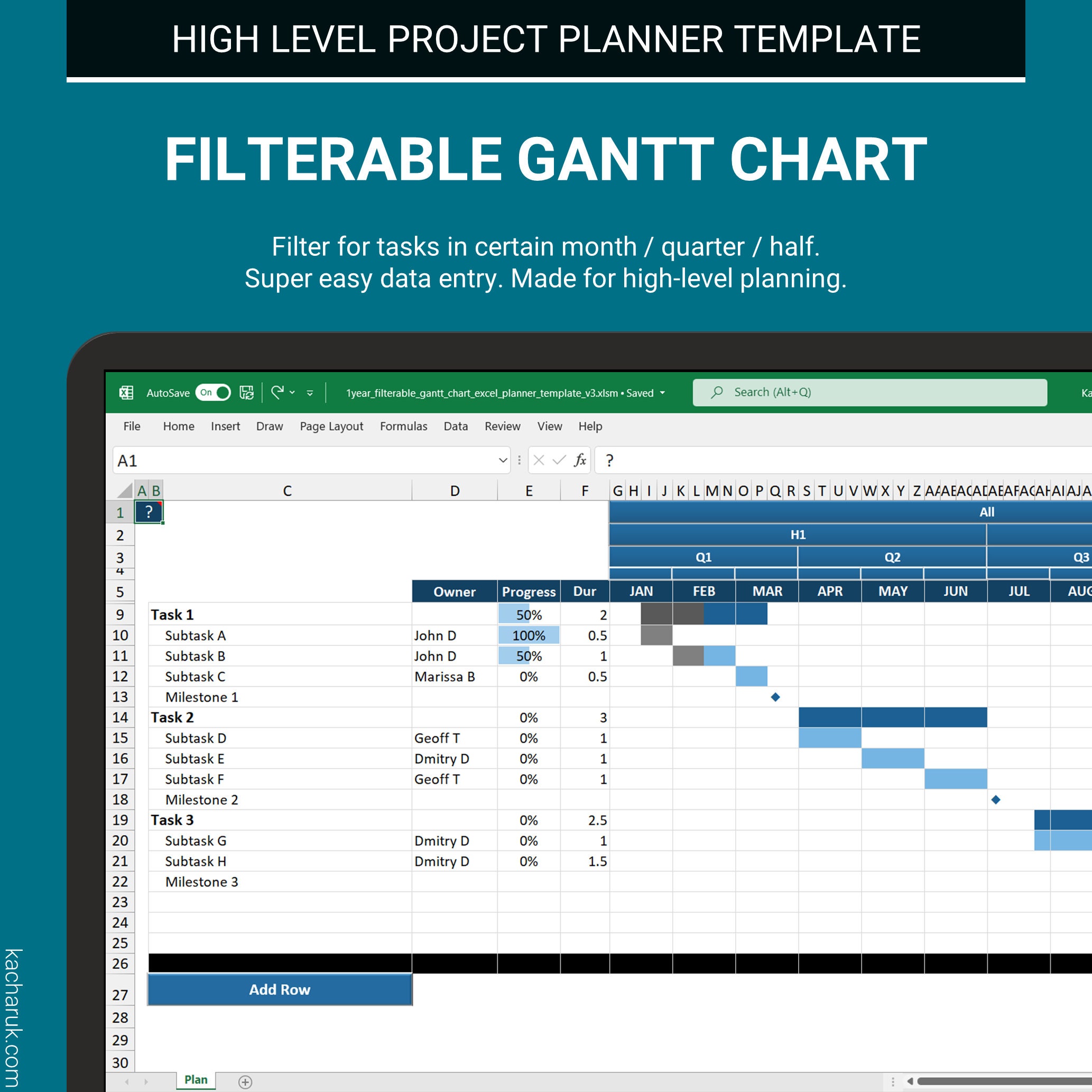 Template Gantt Chart Excel