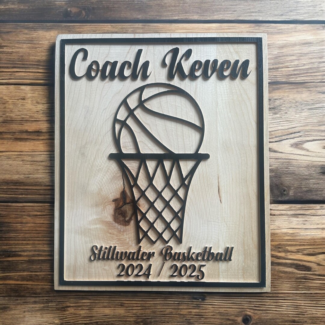 Custom Basketball Coach Sign, Wooden Coaches Plaque, Coach, Basketball ...