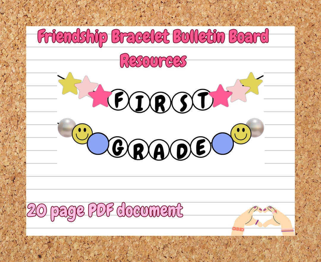 Friendship Bracelet Bulletin Board Pack, Editable in Canva, Easy ...