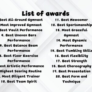 Gymnastic Certificate Bundle, Gym Certificates, Acrobatics Award ...