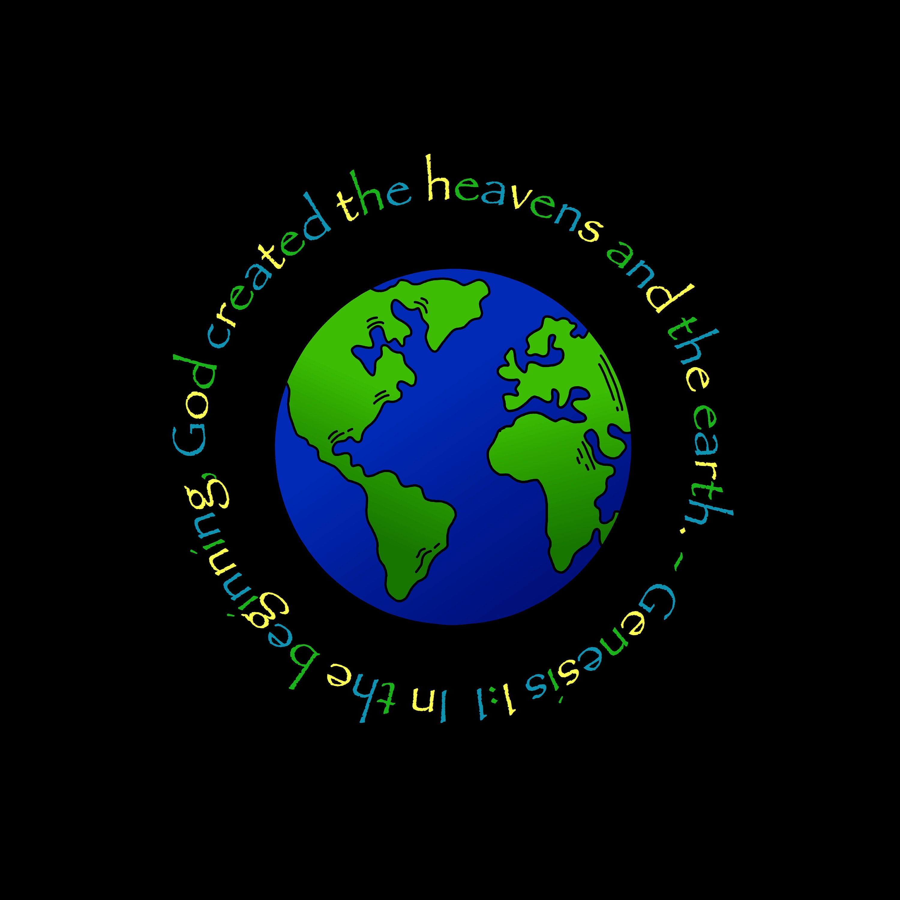 Genesis in the Beginning World Earth Globe PNG Digital Download Graphic ...